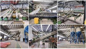 Concrete weight coating pipe