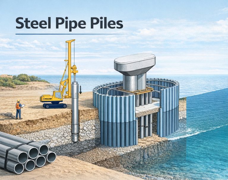 Steel Pipe Piles for Marine & Bridge Foundations | Octal Pipe